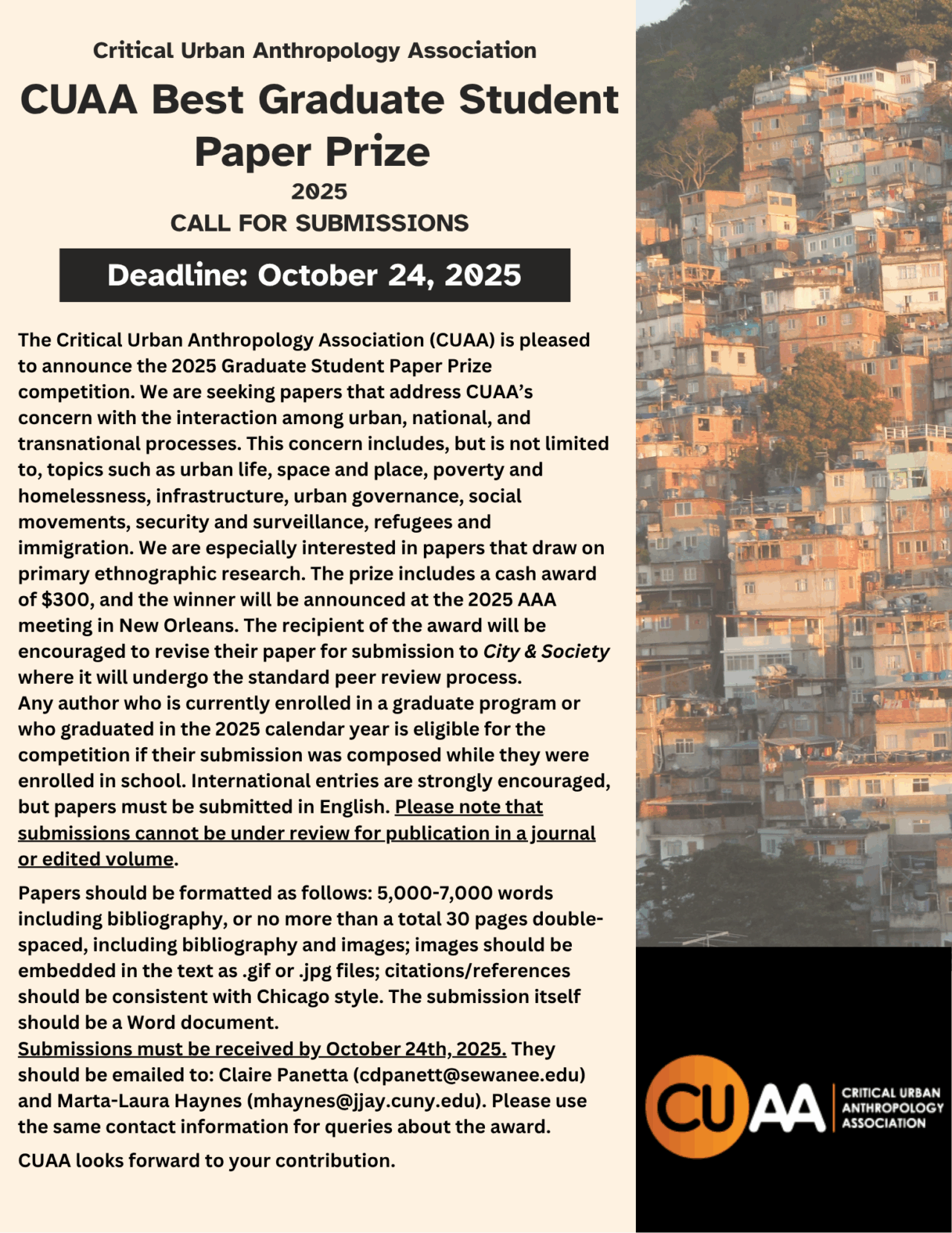 CUAA Best Graduate Student Paper Prize 2025 | Critical Urban ...